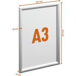 Durable Klapprahmen Aluminium, Format A3, silber