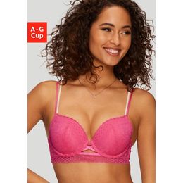Vivance Push-up-BH 'Viola' mehrfarbig Gr. 80C. Mit Spitze, B&auml;nder. Mit Herausnehmbaren Kissen und mit B&uuml;gel. Nachhaltig.