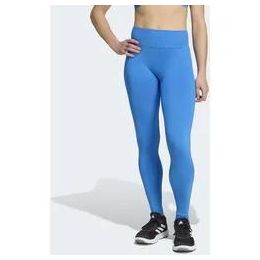 Trainingstights Adidas PERFORMANCE "WORKOUT ESSENTIALS KNIT SCRUNCH 7/8 LEGGINGS", Damen, Gr. XS, N-Gr, ray blau, normal, gr., Obermaterial: 70% Polyester, 21% Polyamid, 9% Elasthan, Hosen