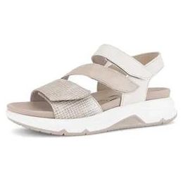 Plateausandaletten Gabor "Plateau Sandale", Damen, Gr. 37,5, beige, Schuhe
