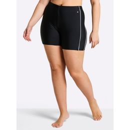sheego Gro&szlig;e Gr&ouml;&szlig;en Badeshorts mit Shaping-Einsatz, schwarz, Gr&ouml;&szlig;e 56 - Damen