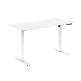 Livetastic Schreibtisch, Wei&szlig;, Metall, Holzwerkstoff, rechteckig, eckig, 80x73-123x160 cm, h&ouml;henverstellbar, Arbeitszimmer, Schreibtische, B&uuml;rotische