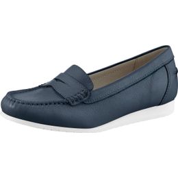 Damen Slipper in Mokassin-Machart marine Gr&ouml;&szlig;e 37