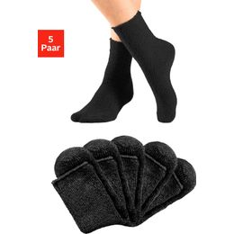 Lavana Damen Kuschelsocken 5x schwarz Gr&ouml;&szlig;e 35/38