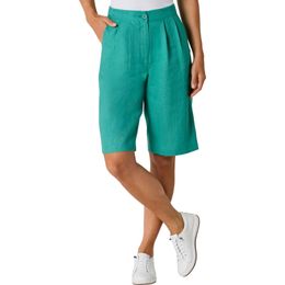 CREATION L PREMIUM Damen Bermudas aus reinem Leinen smaragd Gr&ouml;&szlig;e 46
