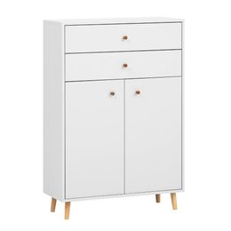 Pharao24.de Beistellschrank Kommode 77 cm hoch melaminbeschichtet