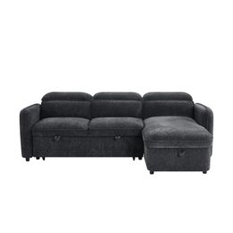 Ecksofa mit Schlaffunktion Honora grau Ma&szlig;e (cm): B: 236 H: 75 T: 166.0 Sofas > Sofas nach Material > Stoffsofas &raquo; Sofa DE