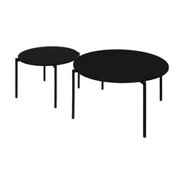 M&ouml;bel Kraft Couchtisch 2er Set schwarz Ma&szlig;e (cm): H: 45 &Oslash;: 75.0 &raquo; M&ouml;bel Kraft