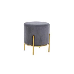 M&ouml;bel Kraft Hocker Cord grau Ma&szlig;e (cm): H: 38 &Oslash;: 35.0 &raquo; M&ouml;bel Kraft