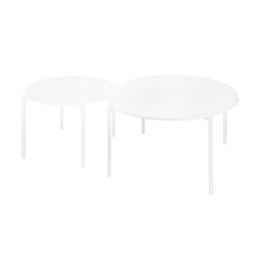 M&ouml;bel Kraft Couchtisch 2er Set wei&szlig; Ma&szlig;e (cm): H: 45 &Oslash;: 75.0 &raquo; M&ouml;bel Kraft