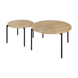 M&ouml;bel Kraft Couchtisch 2er Set holzfarben Ma&szlig;e (cm): H: 45 &Oslash;: 75.0 &raquo; M&ouml;bel Kraft
