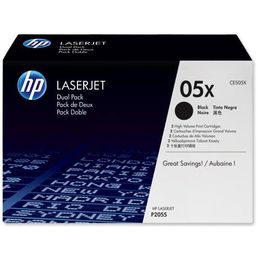 HP Laserjet Toner CE505XD Doppelpack black