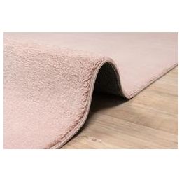 Teppich MERINOS "Loft 37, Kunstfellteppich", rosa (blush), B:140cm H:16mm L:200cm, Polyester, Teppiche, Teppich, weich und kuschelig, Fell Haptik, Anti-Rutsch-Unterseite