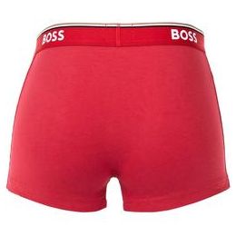 Boxershorts BOSS "Boxershort Trunk 3P Power 3er Pack", Damen, Gr. XXL, bunt (rot, blau, schwarz), Obermaterial: 95% Baumwolle CO. 5% Elasthan EL., Unterhosen