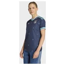 Fu&szlig;balltrikot Adidas PERFORMANCE "DFB A JSY W", Damen, Gr. M, collegiate navy, Obermaterial: 100% Polyester, V-Ausschnitt, Trikots Fu&szlig;balltrikot, mit Climacool Technologie, Doppelstrickkonstruktion