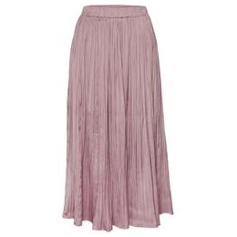Maxirock Lascana, Damen, Gr. 38, mauve, Web, Obermaterial: 100% Polyester, unifarben, figurumspielend kn&ouml;chellang, R&ouml;cke Maxirock, mit Plisseefalten, edel gl&auml;nzende Ware, festlich, Topseller