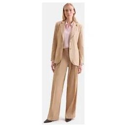 Jackenblazer Seidensticker, Damen, Gr. 38, beige, 48% Leinen, 31% Polyester, 17% Viskose, 4% Elasthan, unifarben, Blazer