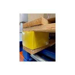 Palettenfu&szlig;banderolen, mit aufgesetzten Taschen, gelb, VE 50 Stk, ab 2 VE kaiserkraft