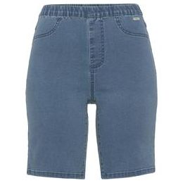 Bermudas Buffalo, Damen, Gr. 44/46, N-Gr, blau, Denim/Jeans, Obermaterial: 69% Baumwolle, 21% Polyester, 8% Viskose, 2% Elasthan, unifarben, Basic, Basic schmal kniefrei, Hosen Bermudas, im elastischem Denim mit zwei Ges&auml;&szlig;taschen