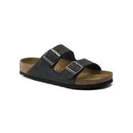 Birkenstock Leder-Pantoletten "Arizona" in Schwarz - Weite N - 19% | Gr&ouml;&szlig;e 39 | Herren-hausschuhe