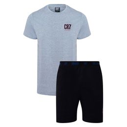 CR7 Pyjama in Grau/ Schwarz - 58% | Gr&ouml;&szlig;e XXL | Herren-waesche