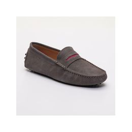 CHARLES & SMITH Leder-Mokassins in Anthrazit/ Pink - 58% | Gr&ouml;&szlig;e 42 | Herren-schuhe-halbschuhe