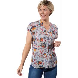 WITT WEIDEN Bluse in Wei&szlig;/ Dunkelblau - 62% | Gr&ouml;&szlig;e 48 | Damen-blusen