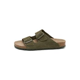 billowy Leder-Pantoletten in Khaki - 54% | Gr&ouml;&szlig;e 37 | Damen-pantoletten
