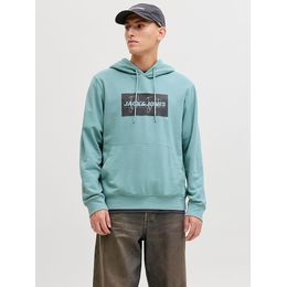 Jack & Jones Jack & Jones Hoodie "Cole" in T&uuml;rkis - 47% | Gr&ouml;&szlig;e XL | Herren-sweatshirts-jacken
