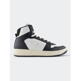 Kangaroos Leder-Sneakers "Game Hi Lace Up" in Wei&szlig;/ Schwarz - 67% | Gr&ouml;&szlig;e 41 | Damen-sneakers