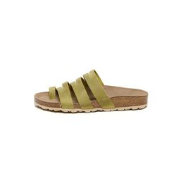 billowy Leder-Zehentrenner in Gr&uuml;n - 54% | Gr&ouml;&szlig;e 41 | Damen-sandalen