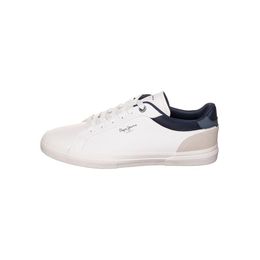 Pepe Jeans Footwear Sneakers "Court" in Wei&szlig;/ Blau - 53% | Gr&ouml;&szlig;e 42 | Herrensneakers