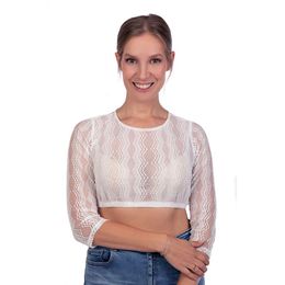 Edelnice Dirndlbluse "Lea" in Wei&szlig; - 42% | Gr&ouml;&szlig;e 38 | Damen-dirndlblusen
