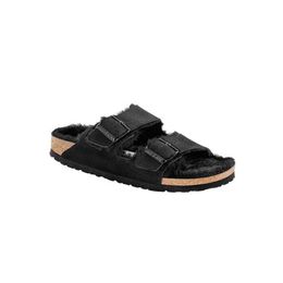 Birkenstock Leder-Pantoletten "Arizona" in Schwarz - Weite N - 44% | Gr&ouml;&szlig;e 43 | Damen-pantoletten