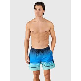 Brunotti Badeshorts "Bru-conic" in Blau/ Gr&uuml;n - 54% | Gr&ouml;&szlig;e S | Herren-bademode-sport