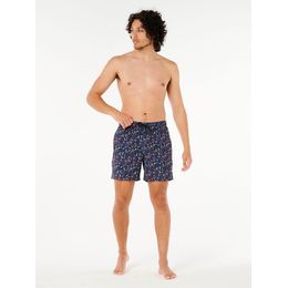 Rip Curl Badeshorts "Fun Times Volley" in Dunkelblau/ Rot - 60% | Gr&ouml;&szlig;e S | Herren-bademode-sport
