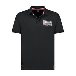 Canadian Peak Poloshirt "Koffreak" in Schwarz - 69% | Gr&ouml;&szlig;e L | Herren-plussize
