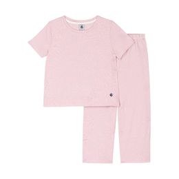 Petit Bateau Pyjama in Rosa/ Wei&szlig; - 40% | Gr&ouml;&szlig;e 110 | Kinder-waesche