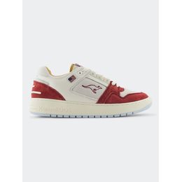 Kangaroos Leder-Sneakers "Hot Shot Lo" in Beige/ Rot - 65% | Gr&ouml;&szlig;e 38 | Damen-sneakers