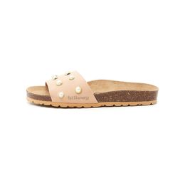 billowy Leder-Pantoletten in Beige - 52% | Gr&ouml;&szlig;e 40 | Damen-pantoletten