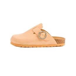 billowy Leder-Clogs in Beige - 52% | Gr&ouml;&szlig;e 37 | Damen-pantoletten