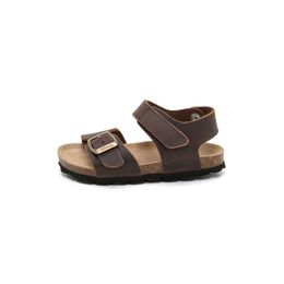 billowy Leder-Sandalen in Braun - 54% | Gr&ouml;&szlig;e 33 | Kindersandalen