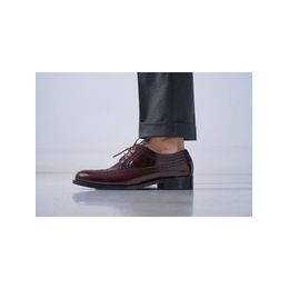 British Passport Leder-Schn&uuml;rschuhe in Bordeaux - 58% | Gr&ouml;&szlig;e 43 | Herren-schnuerschuhe