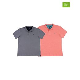 The Time of Bocha 2er-Set: Poloshirts in Lauchs/ Grau - 79% | Gr&ouml;&szlig;e XXL | Herren-plussize