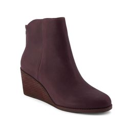 Toms Shoes TOMS Leder-Keilstiefletten in Lila - 56% | Gr&ouml;&szlig;e 36,5 | Stiefeletten