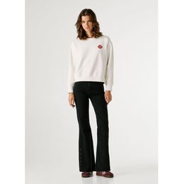Pepe Jeans Sweatshirt "Letha" in Wei&szlig; - 40% | Gr&ouml;&szlig;e S | Damen-sweatshirts-jacken