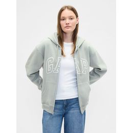 GAP Sweatjacke in Hellgr&uuml;n - 46% | Gr&ouml;&szlig;e L | Damen-sweatshirts-jacken
