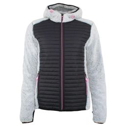 Peak Mountain Fleecejacke "Astone" in Grau/ Schwarz - 67% | Gr&ouml;&szlig;e L | Damenjacken