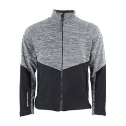 Peak Mountain Fleecejacke "Crocus" in Grau/ Schwarz - 65% | Gr&ouml;&szlig;e L | Herren-pullover-sport