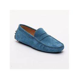 CHARLES & SMITH Leder-Mokassins "Cole" in Blau - 55% | Gr&ouml;&szlig;e 40 | Herren-schuhe-halbschuhe